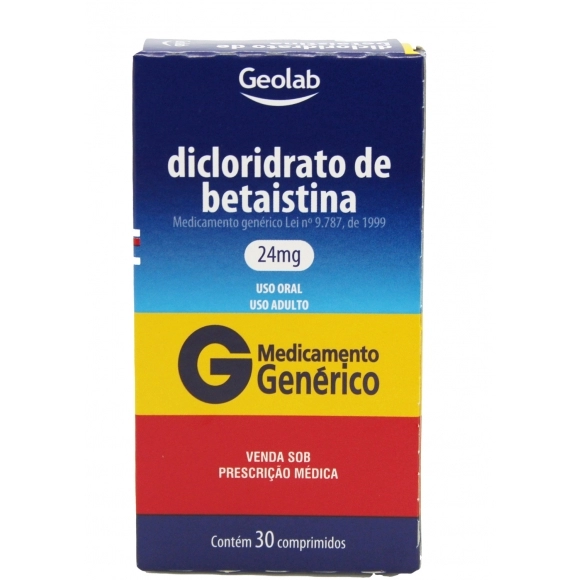 DICLOR DE BETAISTINA 24MG C/30COMP