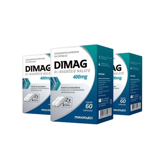DIMAG-DI-MALATO DE MAGNESIO 400MG-60 CAPS