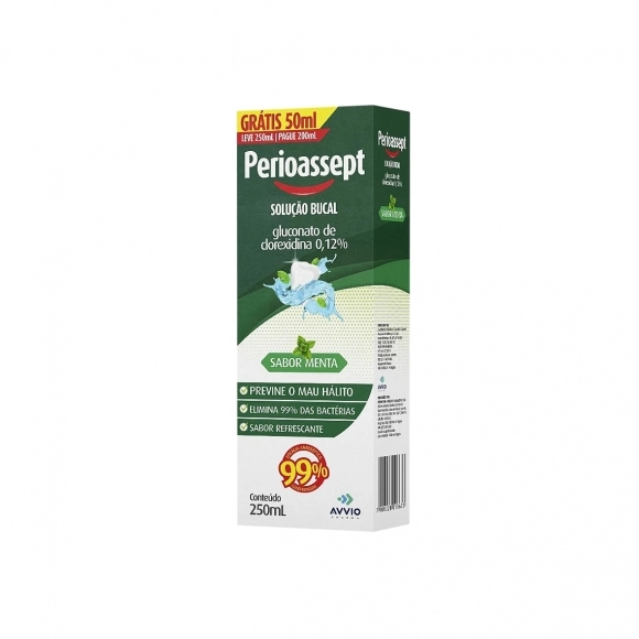 PERIOASSEPT MENTA EXTRA FORTE C/ ALCOOL 250ML